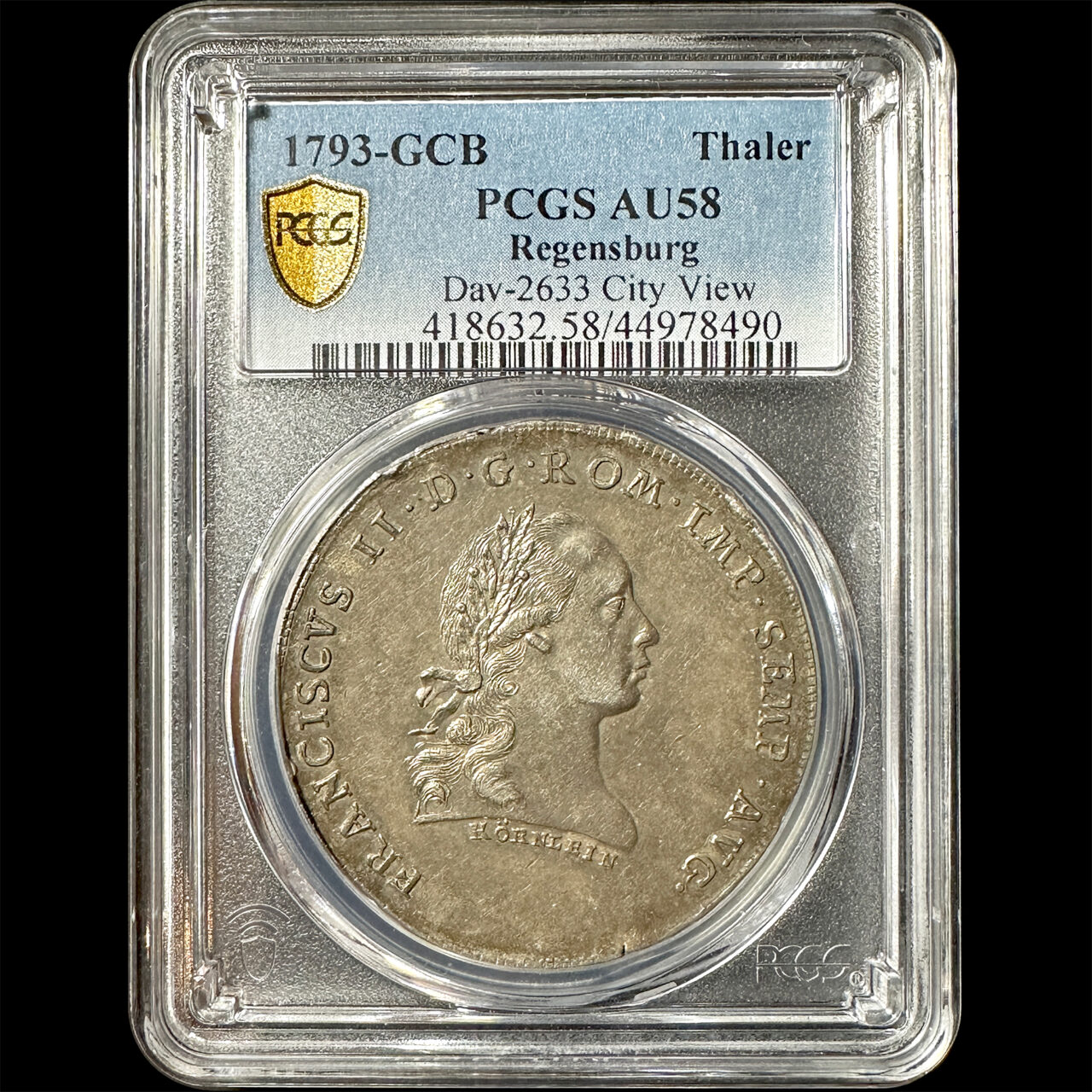 1793年GCB ドイツ 都市景観 レーゲンスブルク フランツ2世 ターラー 銀貨 PCGS AU58 - BeEraCoins NGC ...