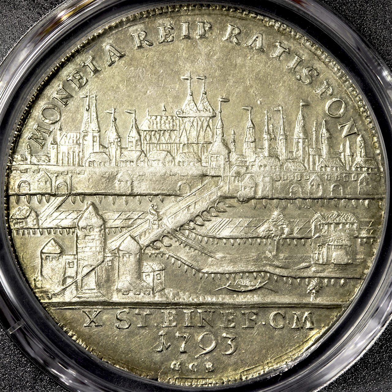 1793年GCB ドイツ 都市景観 レーゲンスブルク フランツ2世 ターラー 銀貨 PCGS AU58 - BeEraCoins NGC ...